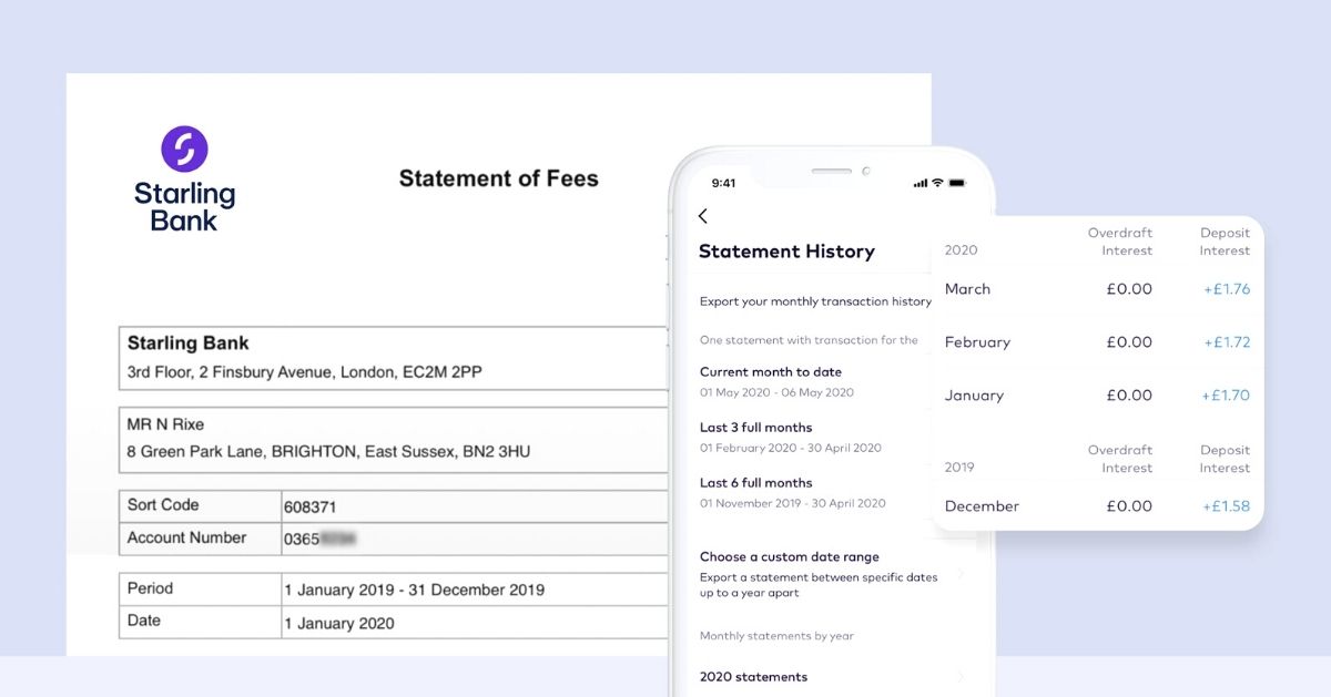 A new look for your bank statements | Starling