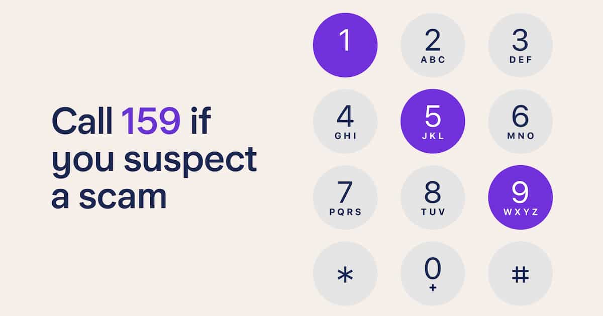 Call 159 if you suspect a scam | Starling