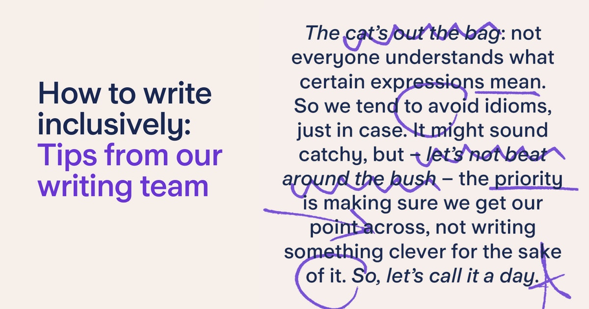Tips on how to write inclusively - Starling Bank